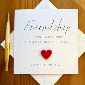 Friendship Christmas Card, Friend Xmas Card, Friend Appreciation Card ...