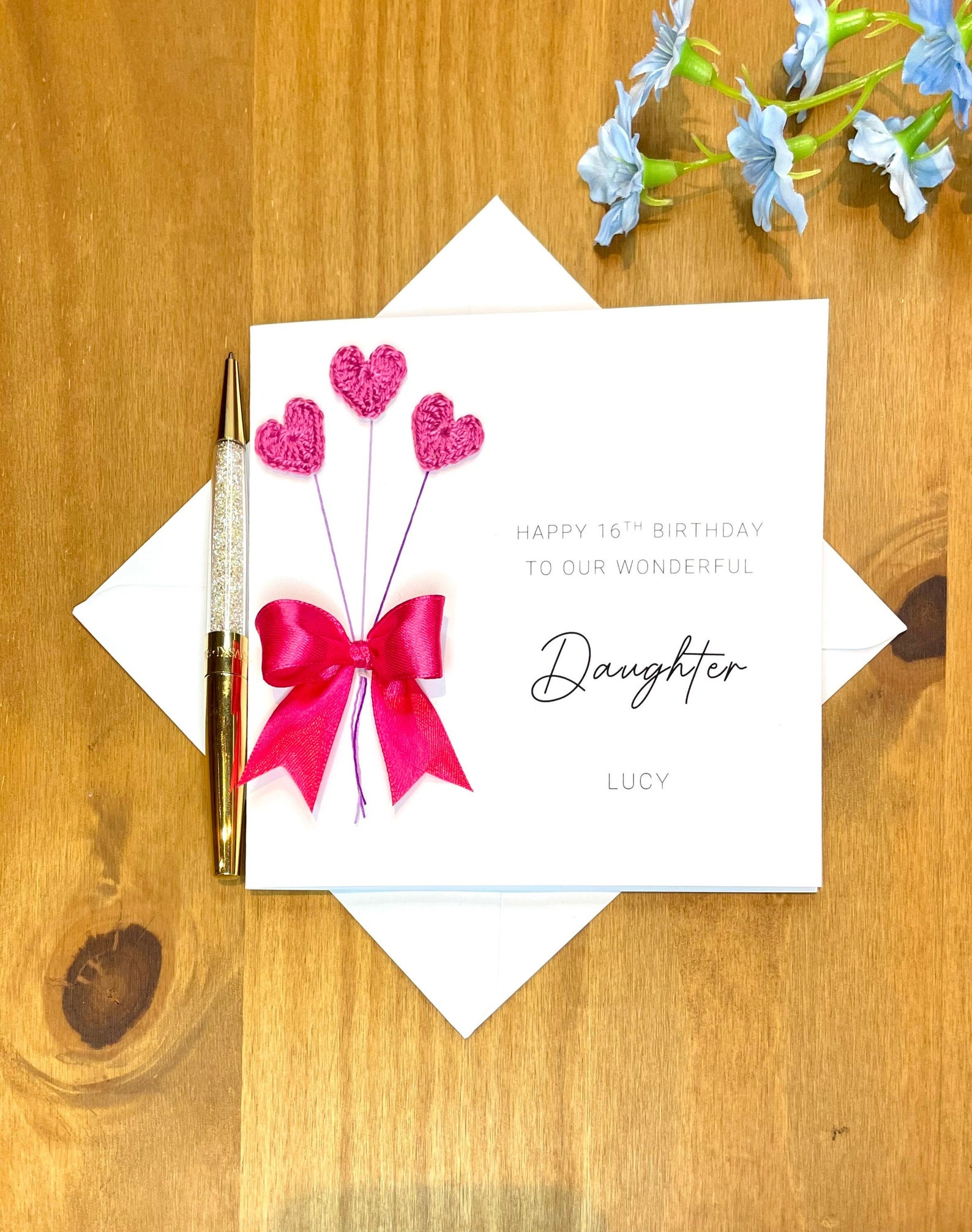 Daughter Birthday Card Personalised Daughter Card Handmade - Etsy UK