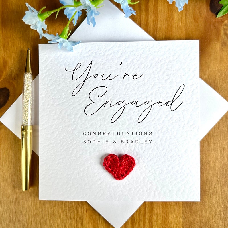 Engagement Card - Etsy