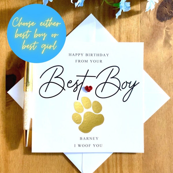 Dog Man Birthday Card - Etsy