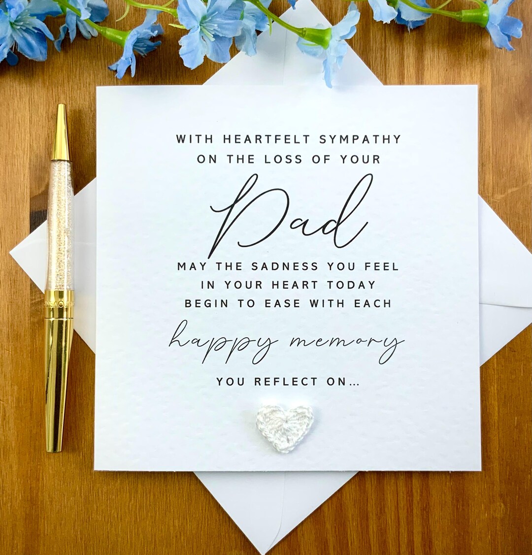 Dad Sympathy Card, for Loss of Dad: Bereavement Condolences, TLC0561 - Etsy