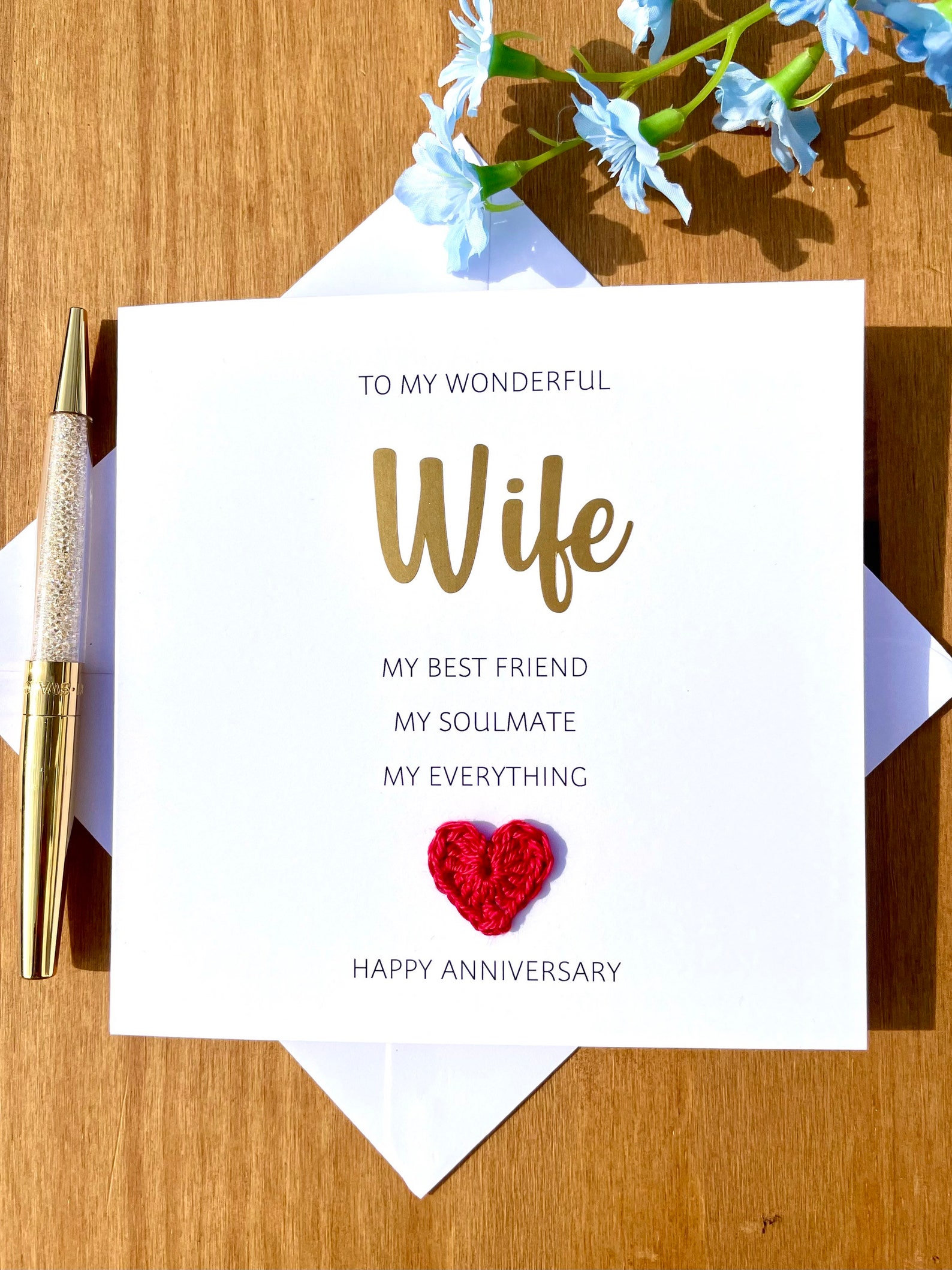 Wife Anniversary Card Personalised Wife Card Anniversary - Etsy