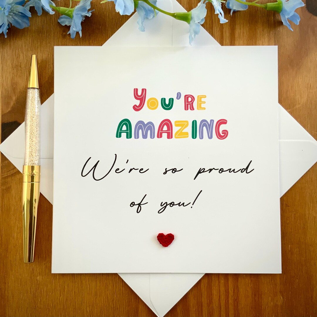 So Proud of You Card, You’re Amazing Card, Congratulations Card, Well ...