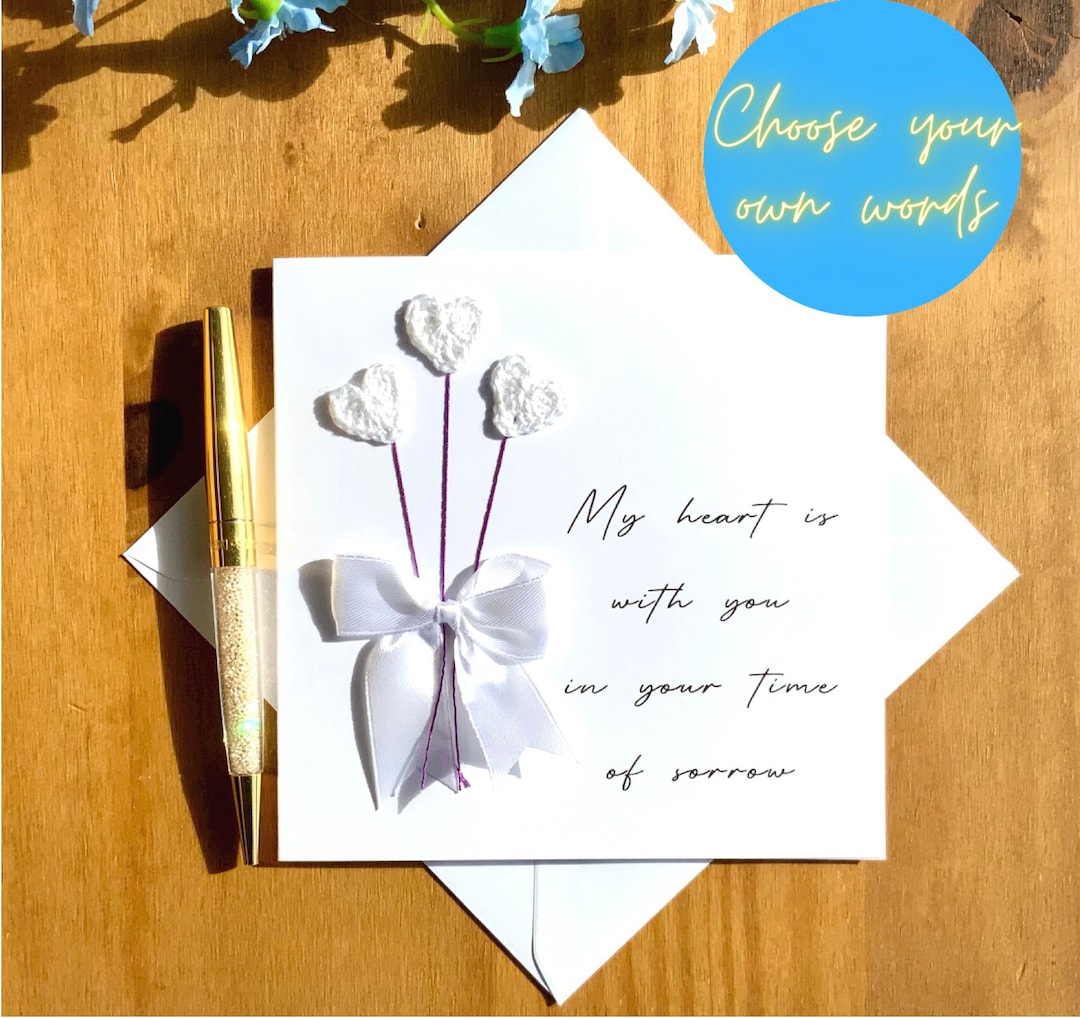 Condolence Card, Bereavement Card, Sorry for Your Loss, Handmade ...