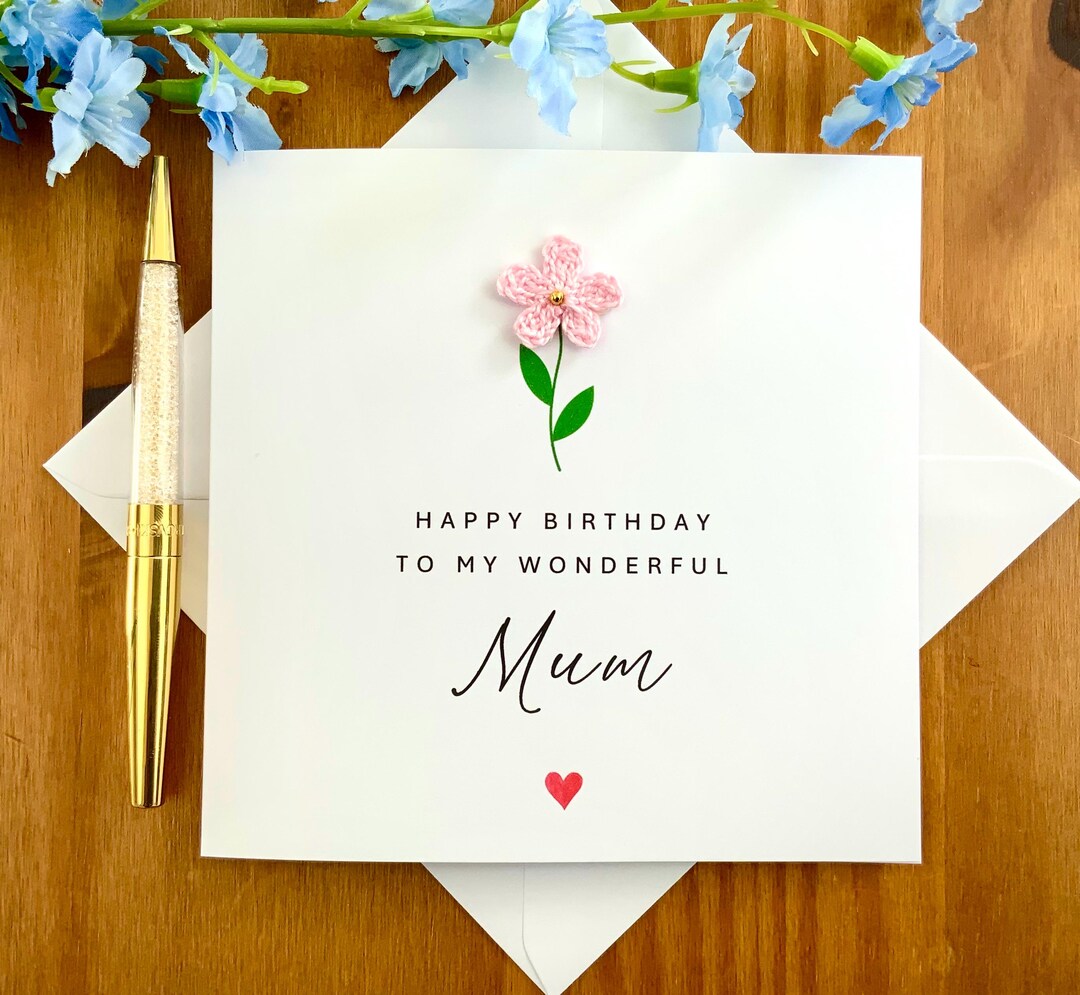 Mum Birthday Card, Mam Birthday Card, Mom Birthday Card, Mum Flower ...
