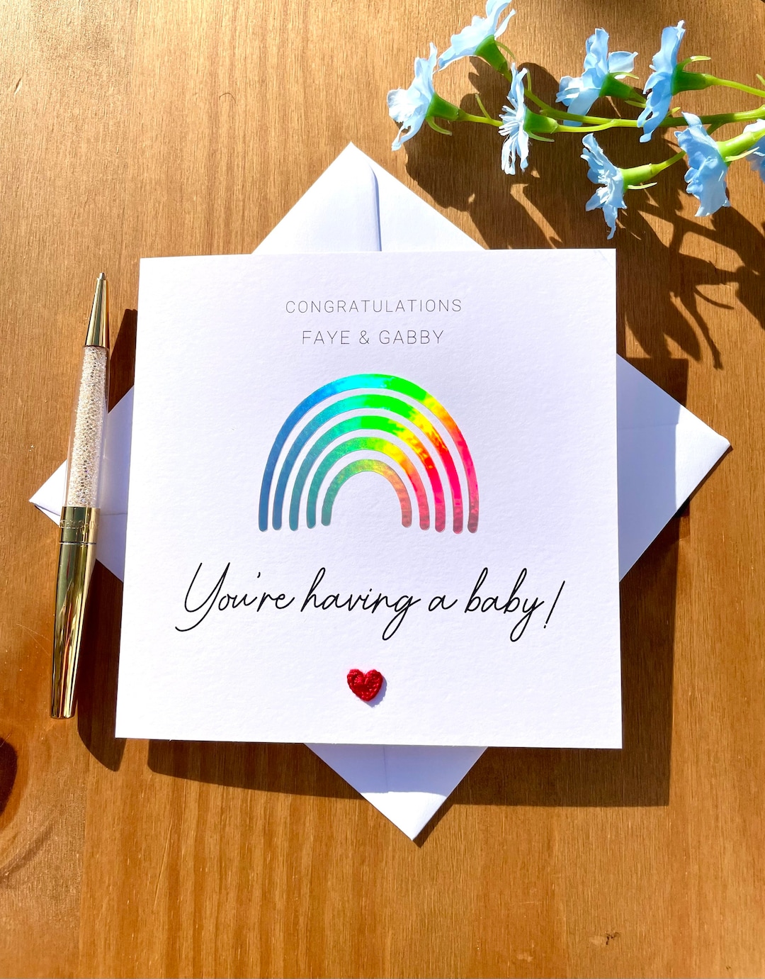 You’re Having a Baby Card, New Baby, Personalised Baby Congratulations ...