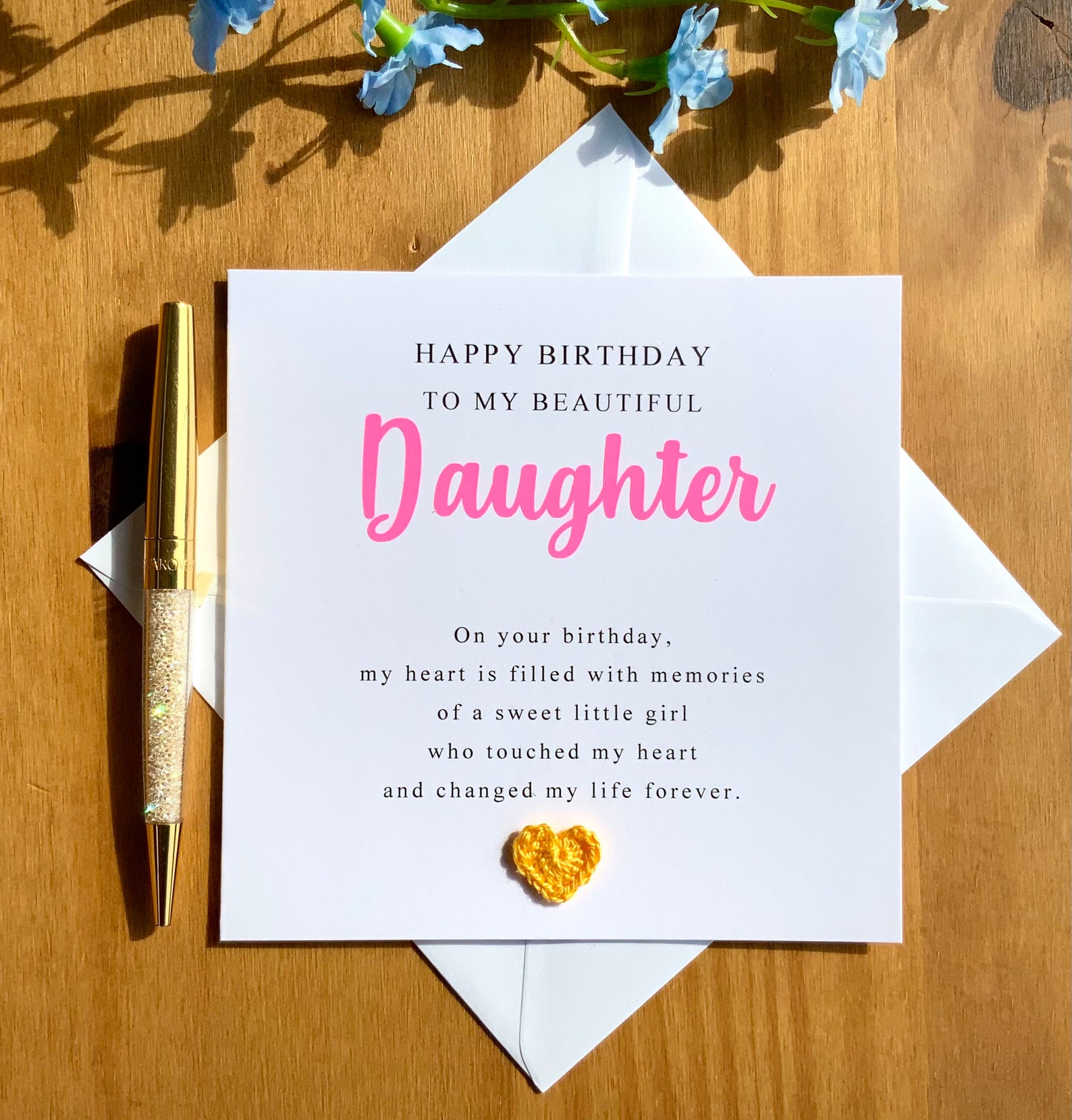 Daughter Birthday Card Sentimental Words for Daughter - Etsy UK