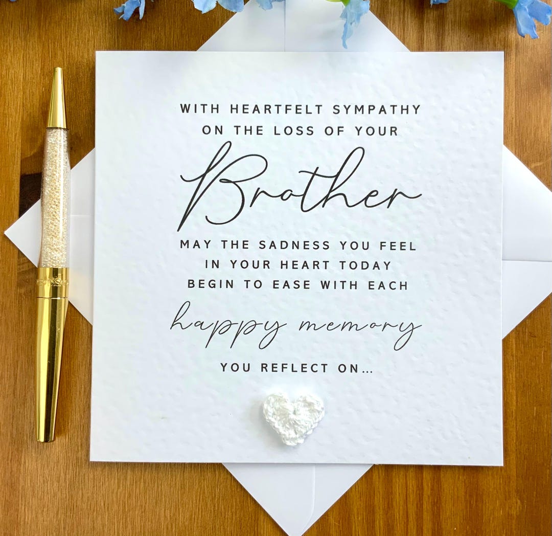 Brother Sympathy Card, Brother Condolence Card, Brother Bereavement ...