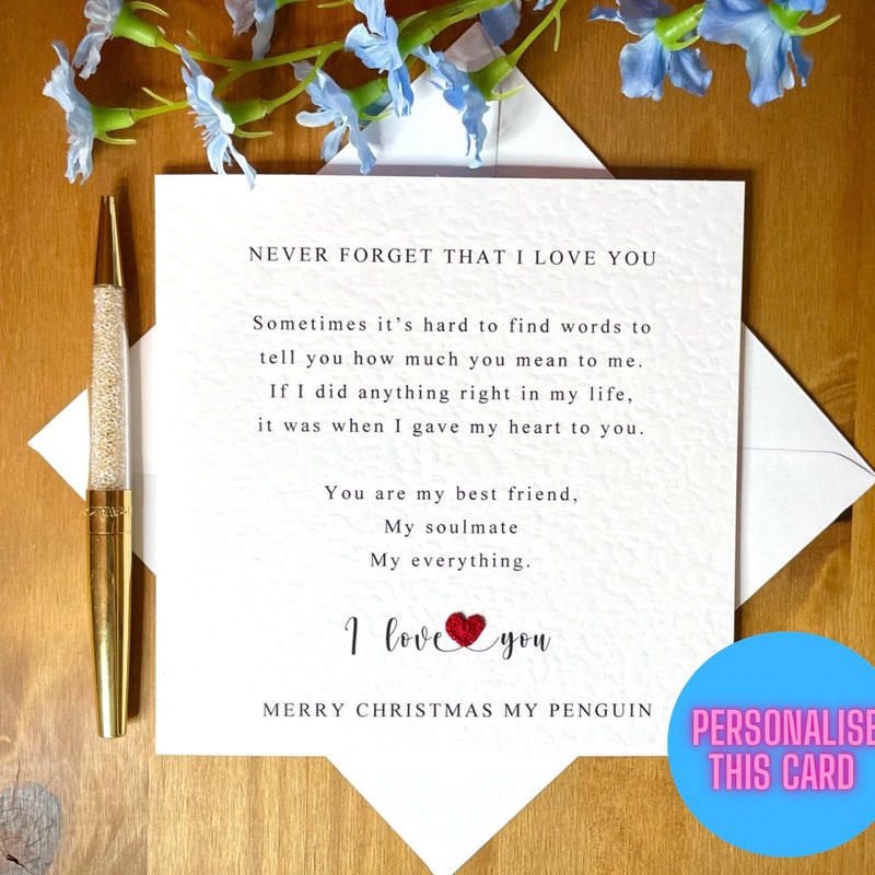 Love Christmas Card - Etsy