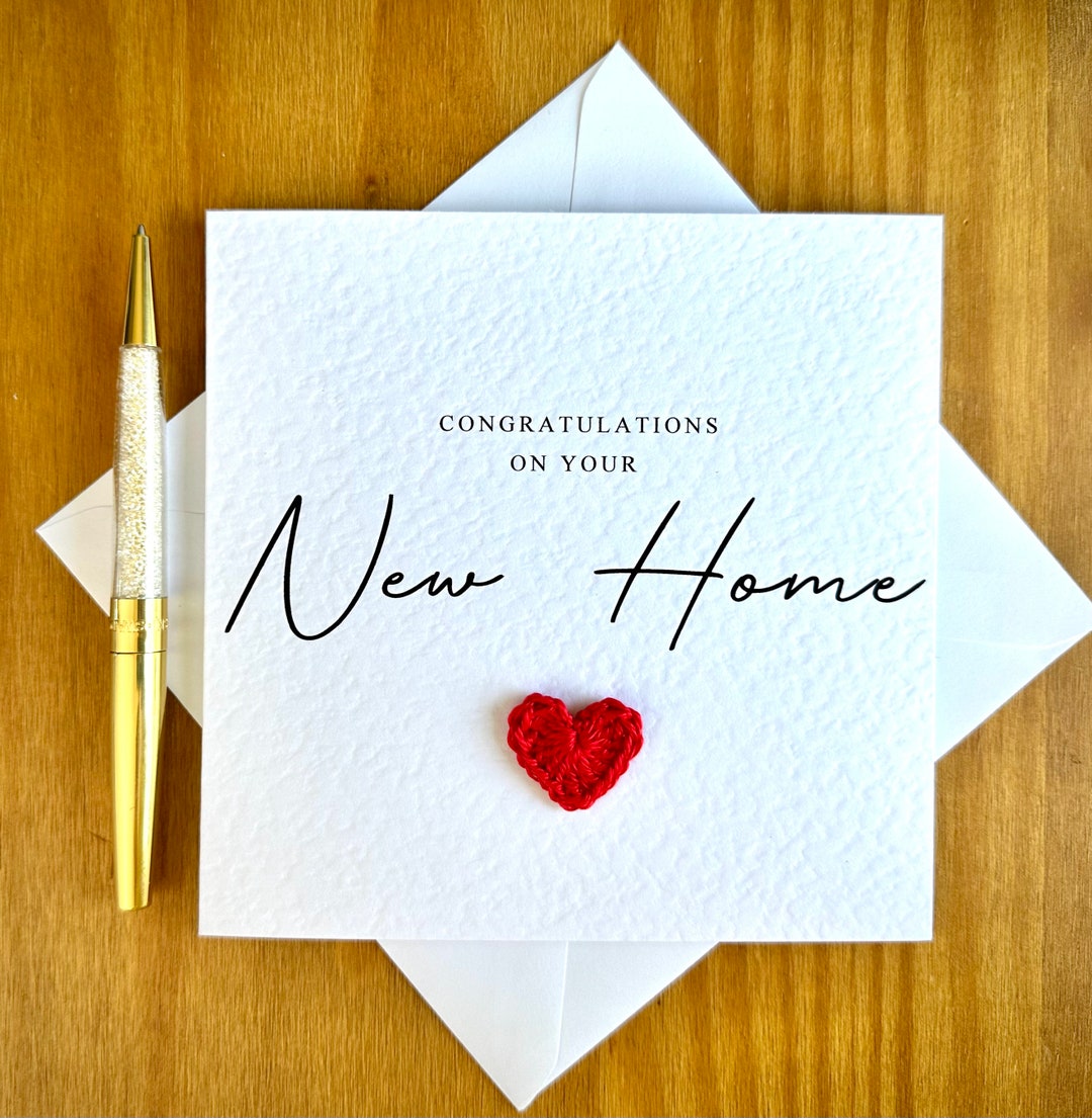 New Home Card, Congratulations on Your New Home, Handmade New House ...