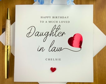 Flower Birthday Card for a Special Daughter-in-law, Handmade in the UK ...