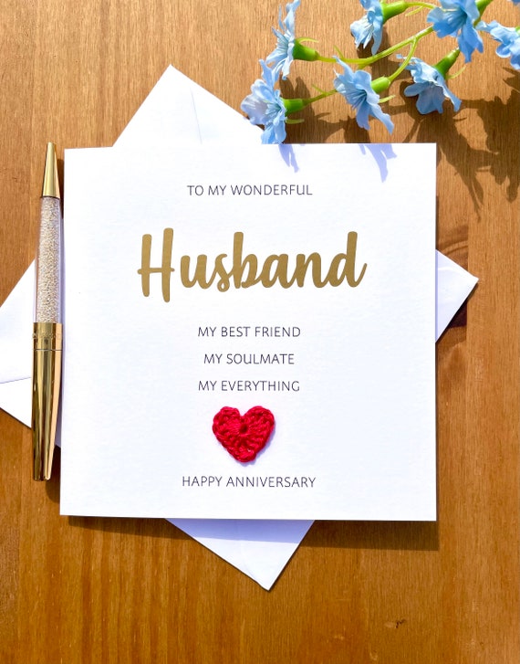 Personalised Husband Wedding Anniversary Card Husband Card Etsy