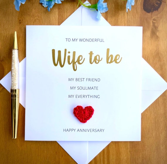 Wife to Be Birthday Card Personalised Card for Wife to Be - Etsy