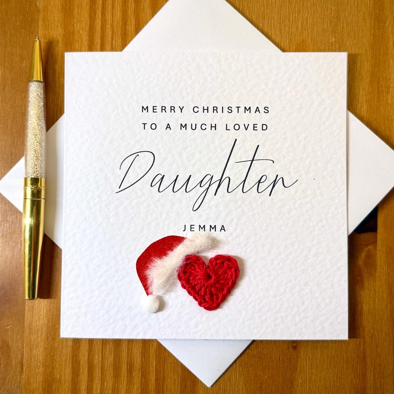 My Daughter Xmas Card - Etsy UK