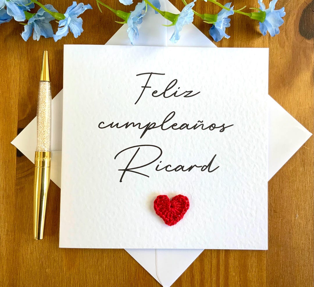 Feliz Cumpleaños Card, Spanish Birthday Card, Happy Birthday Card ...