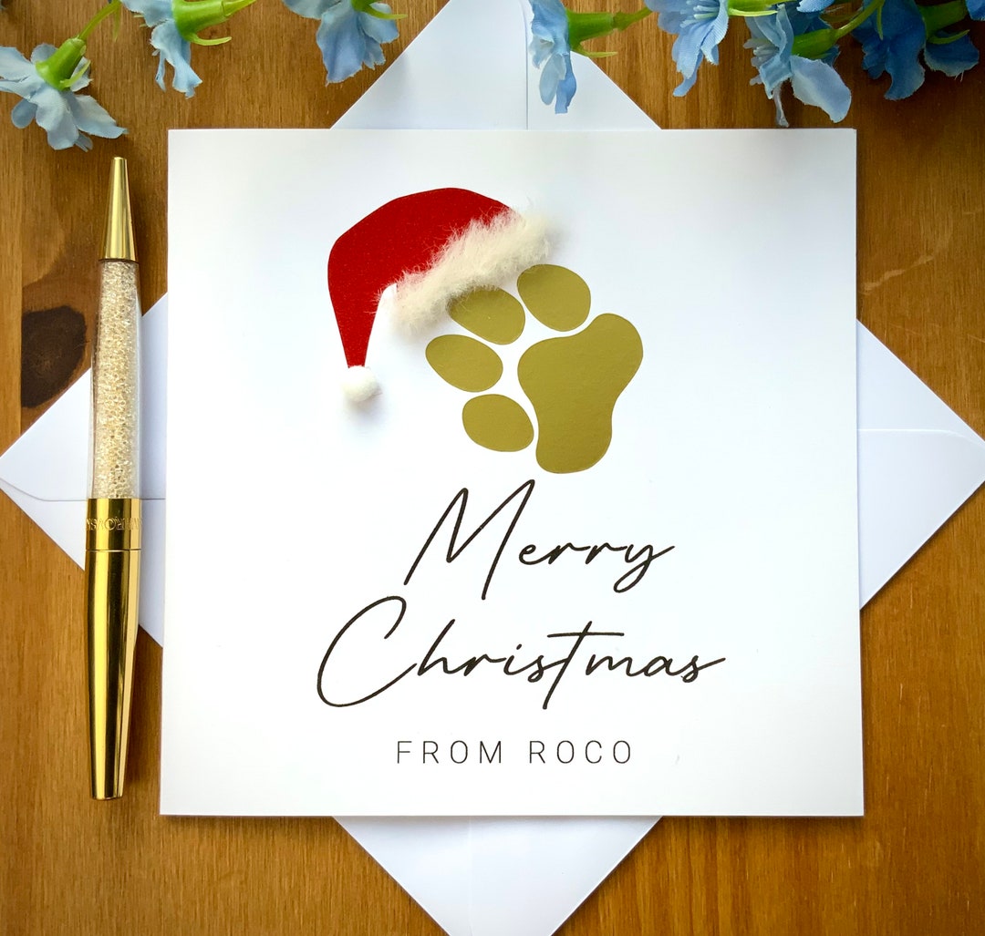Dog Christmas Card, Christmas Card From the Dog, Personalised Pet ...