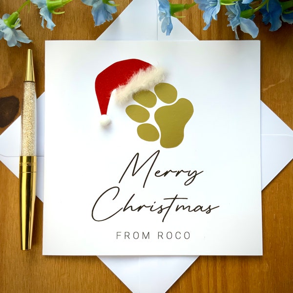 Dog Christmas Card - Etsy