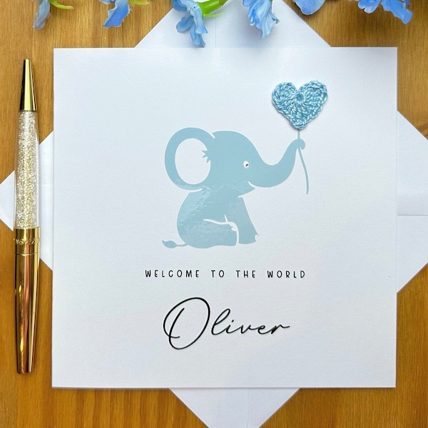 Personalised Baby Boy Congratulations Card - Etsy