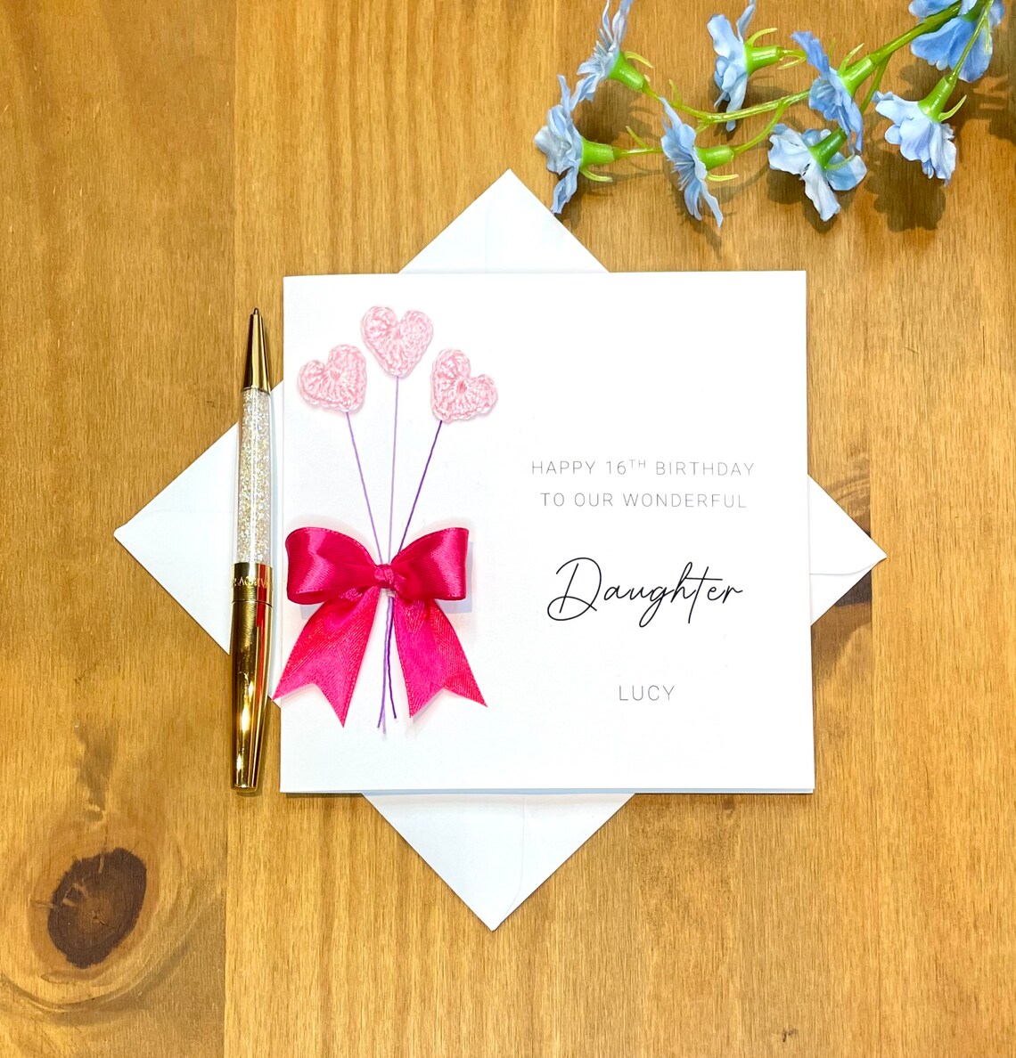 Daughter Birthday Card Personalised Daughter Card Handmade | Etsy UK