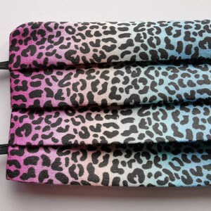 Rainbow Leopard Print Cotton Fabric Face Mask. Washable - Etsy