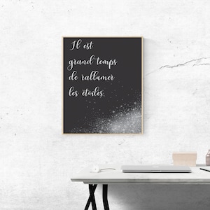 Il Est Grand Temps - French Quote Print - Etsy