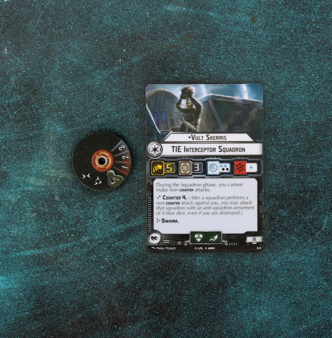 Vult Skerris (TIE Interceptor) + Cardboard Disc [RR 2.1] - Etsy