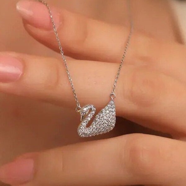 Swan Necklace - Etsy