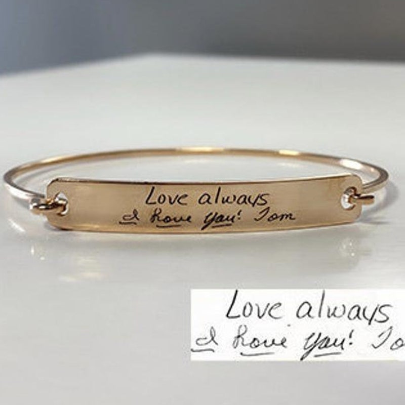 Handwriting Bangle - Etsy