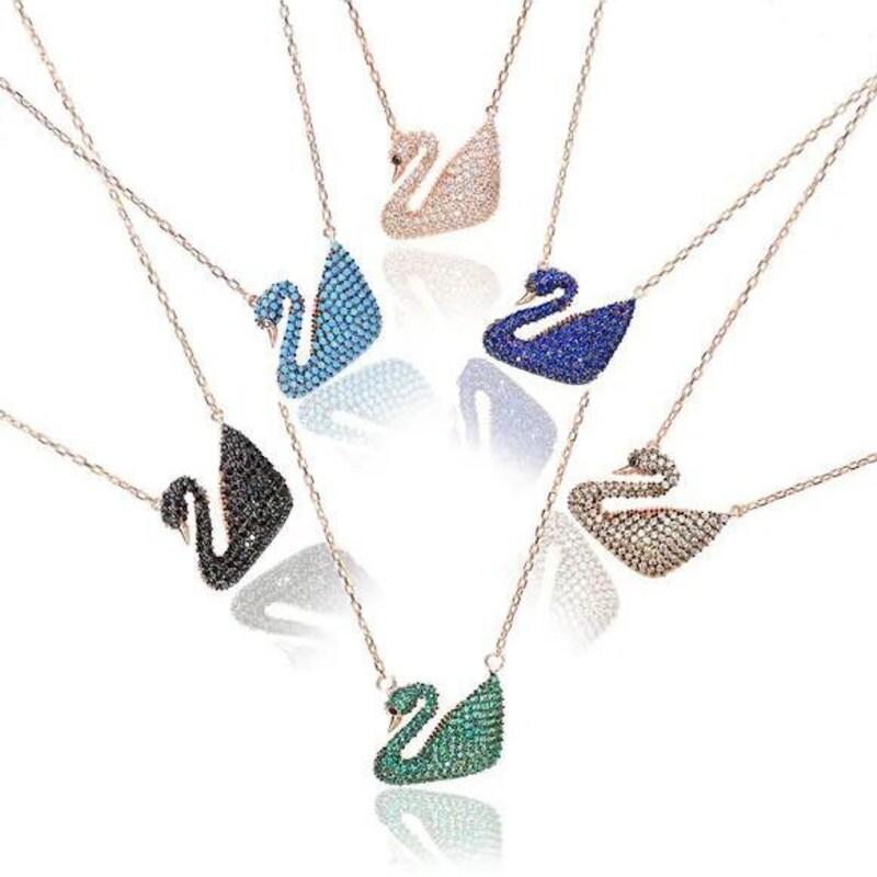 Swan Necklace - Etsy