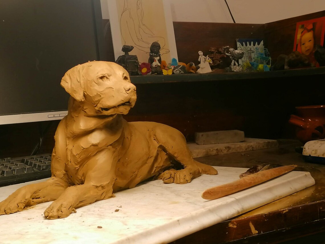 Labrador Bronze Statue - Etsy
