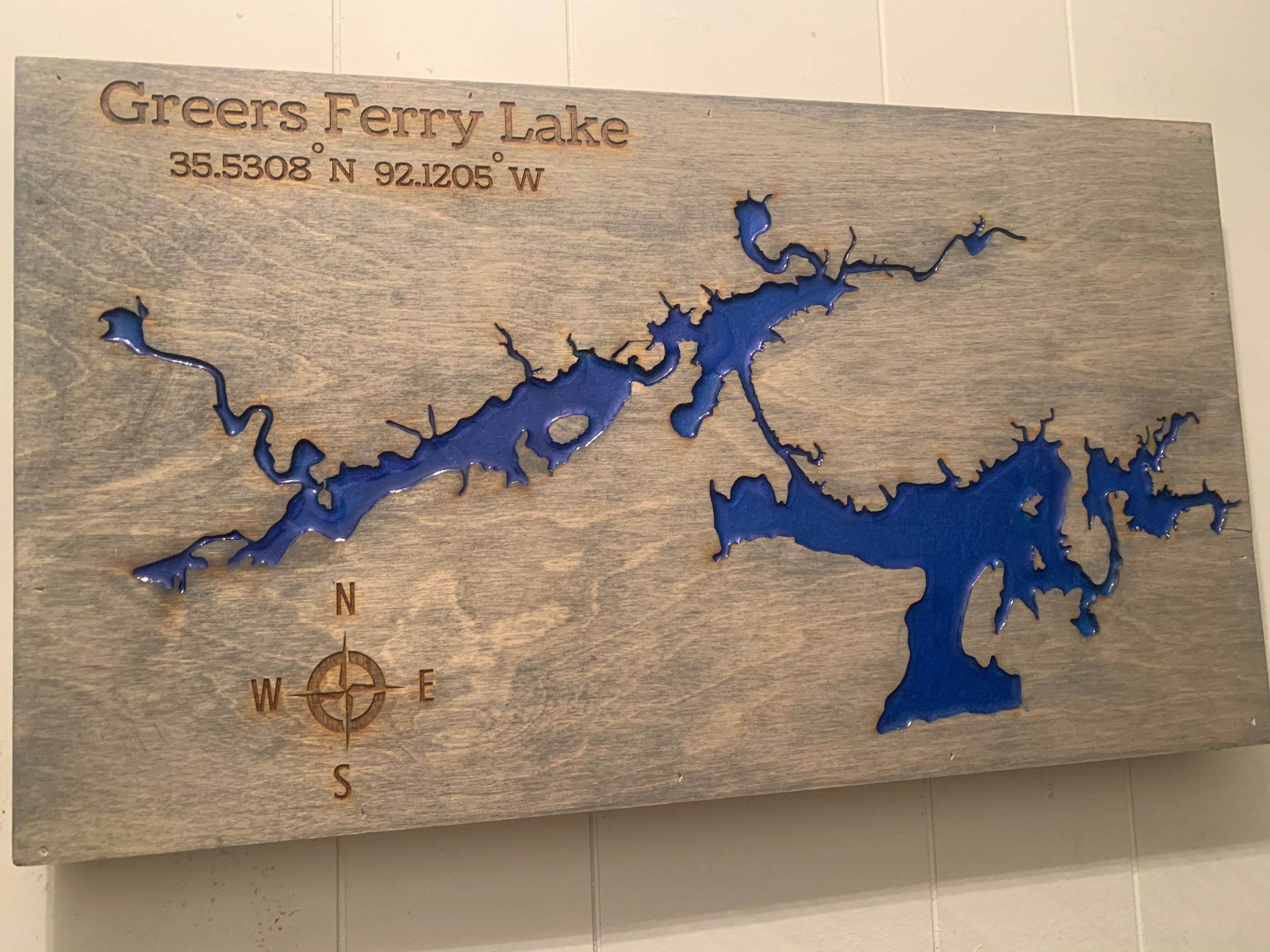 Greers Ferry Lake Arkansas Epoxy Map - Etsy