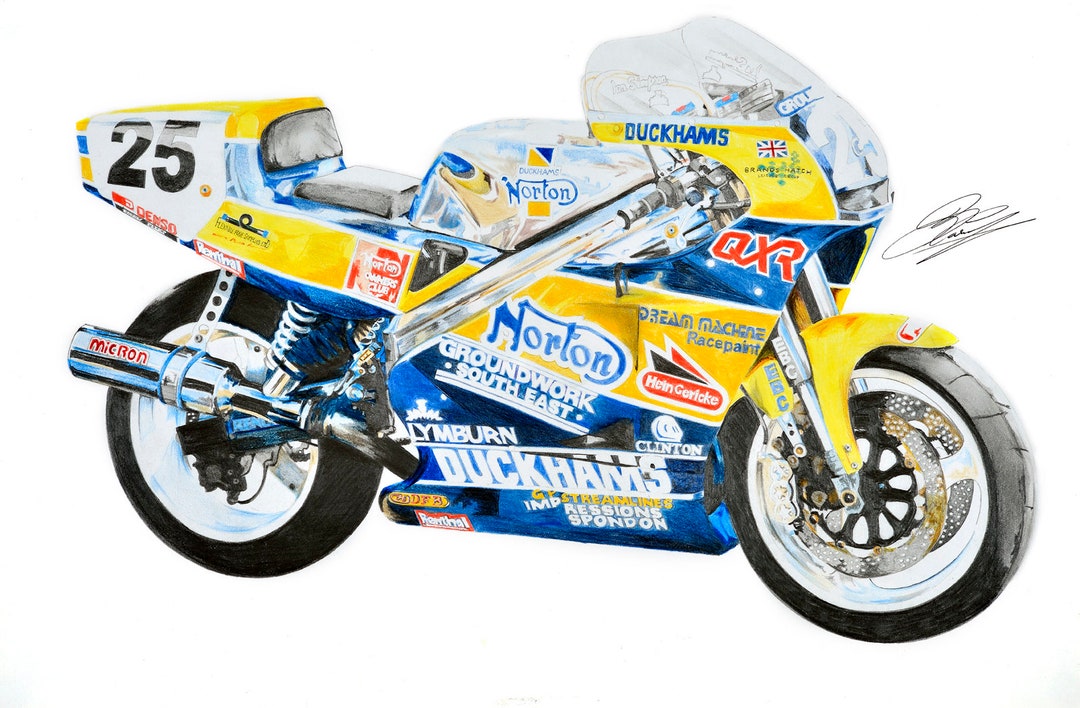 Ian Simpson Duckham Norton RCW588 an A4 PRINT - Etsy