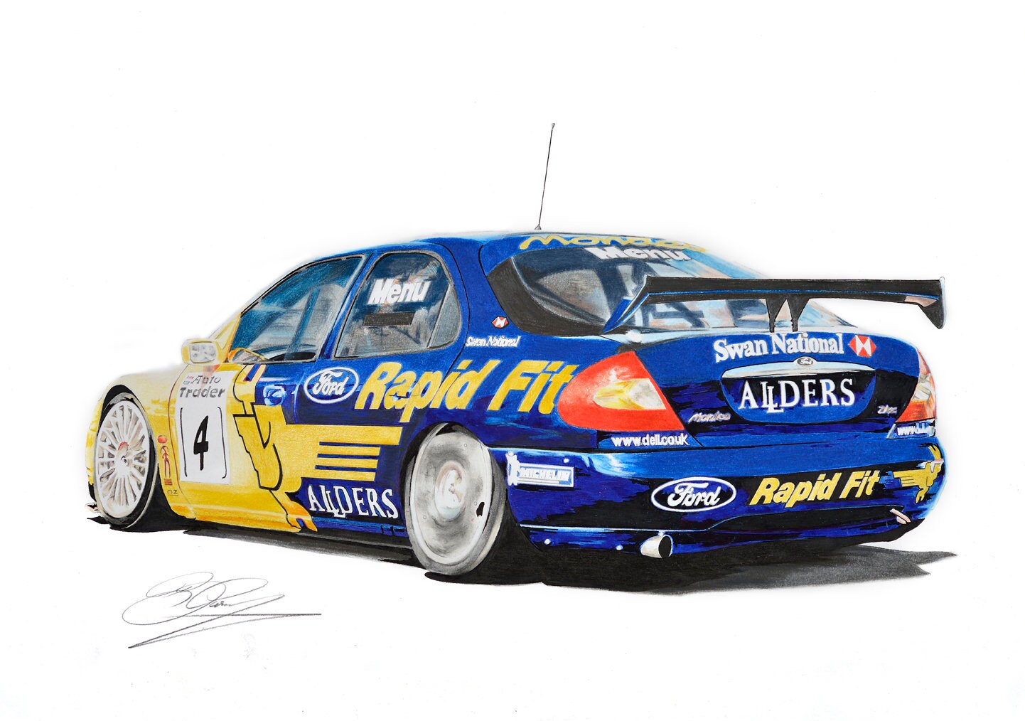 Alain Menu Rapidfit Ford Zetec Mondeo 2000 an A4 PRINT - Etsy