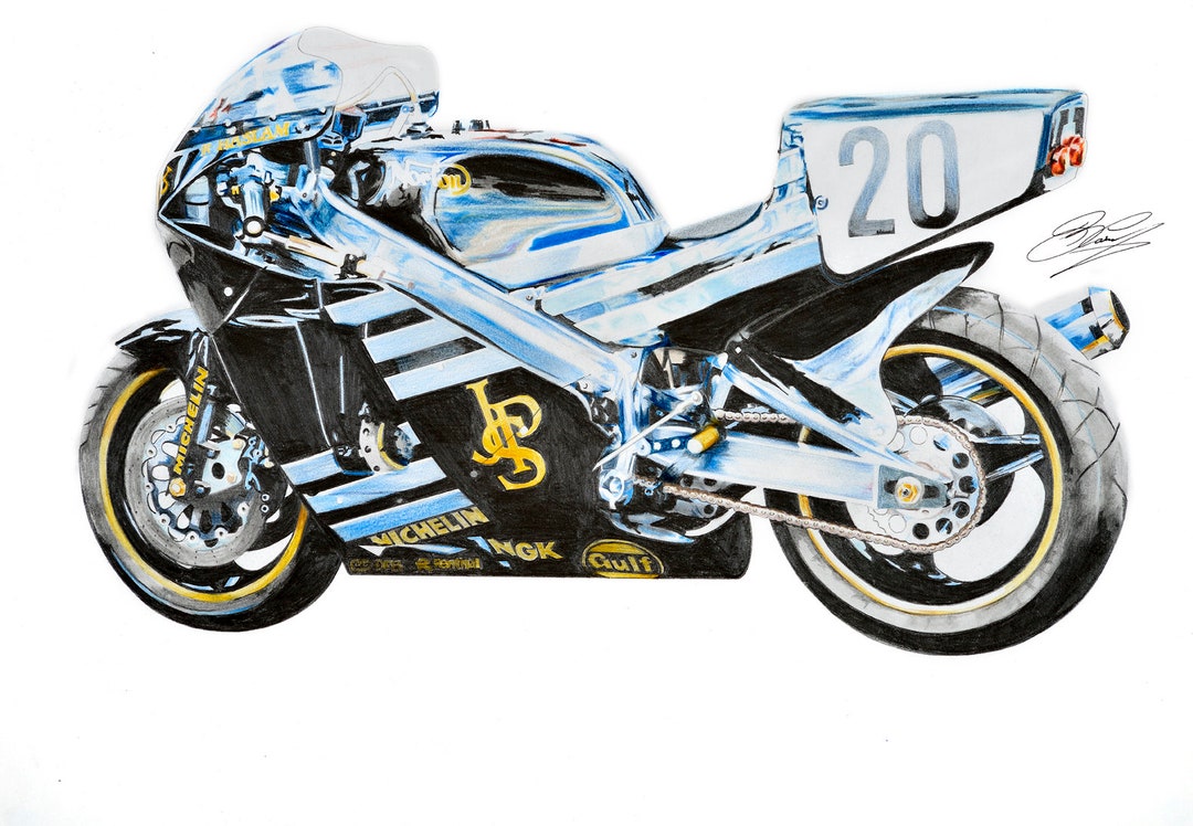 Ron Haslam (rocket Ron Haslam) JPS Norton NRS588 an A4 PRINT - Etsy