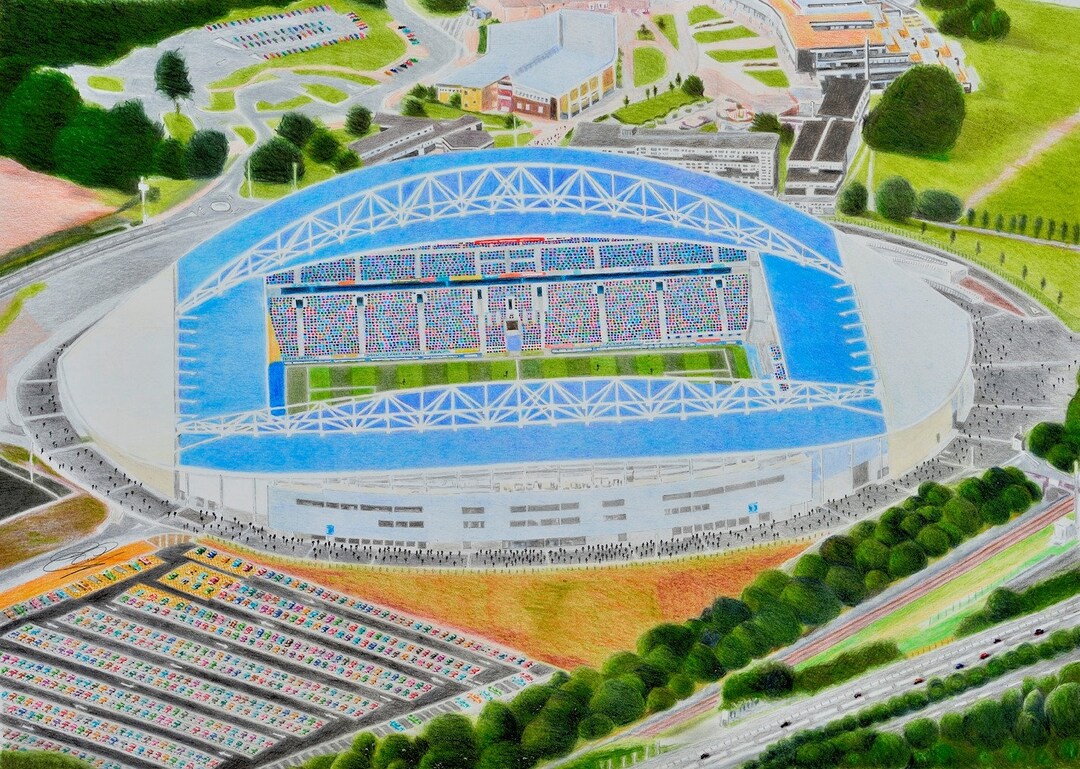 American Express Community Stadium Brighton and Hove Albion an A4 PRINT ...
