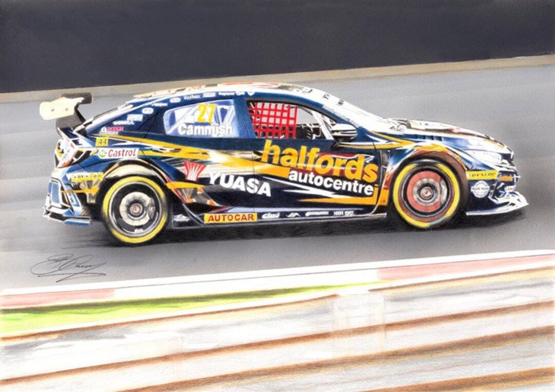 Dan Cammish Halfords Yuasa Racing British Touring Cars an A2 - Etsy ...