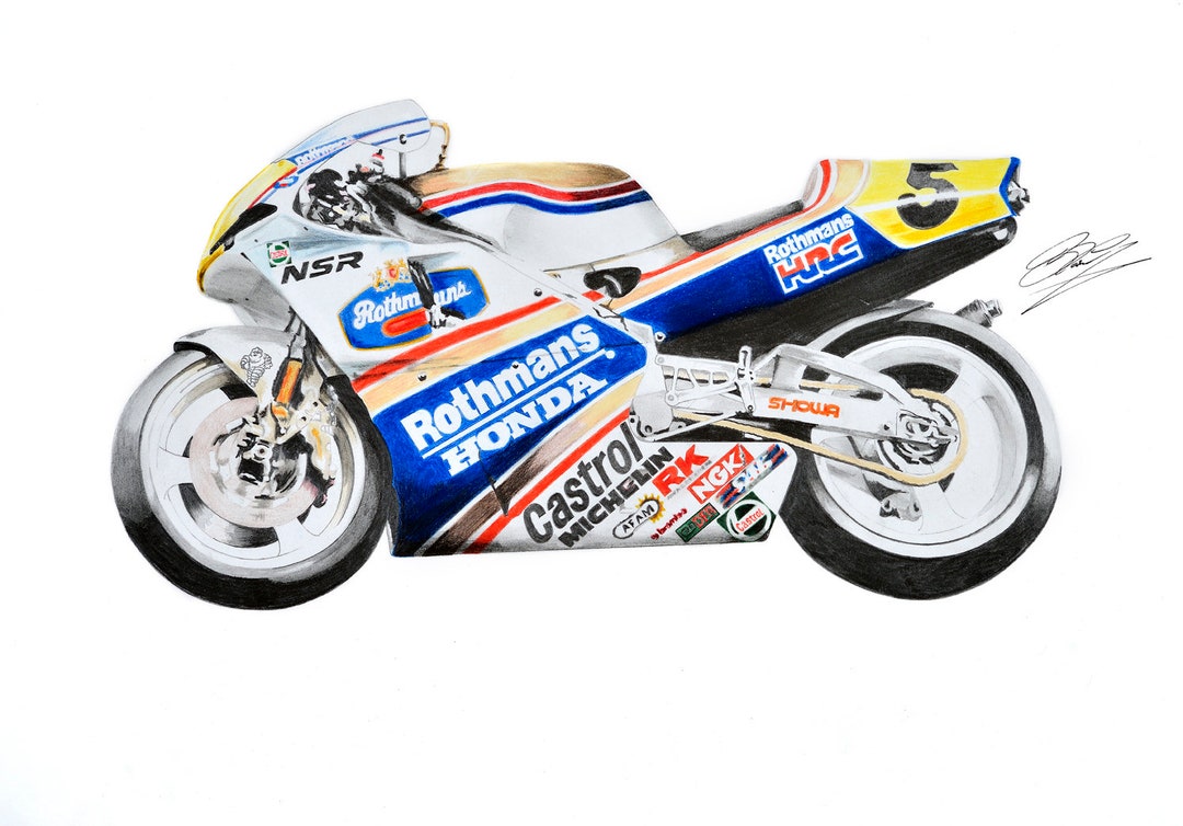 Mick Doohans Rothmans Honda an A4 PRINT - Etsy