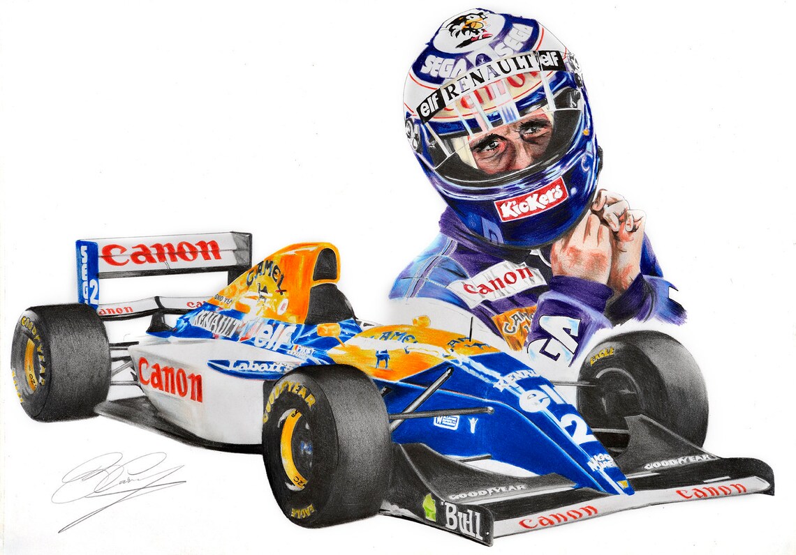 Alain Prost Canon Williams a Tribute Montage 1993 Williams - Etsy