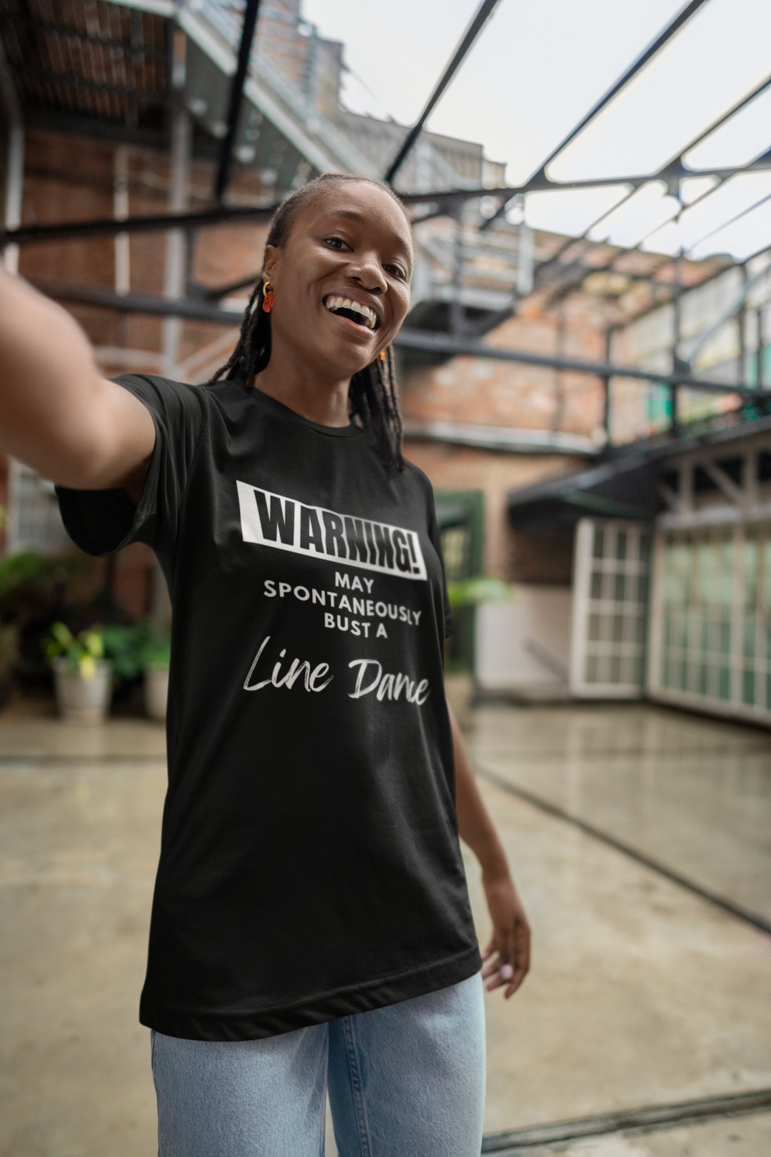 Warning: May Spontaneously Bust a Line Dance T-shirt - Etsy