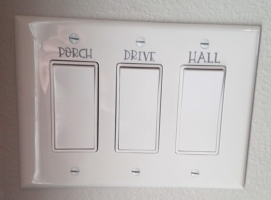 Lightswitch Decals Switch Plate Decals | Etsy