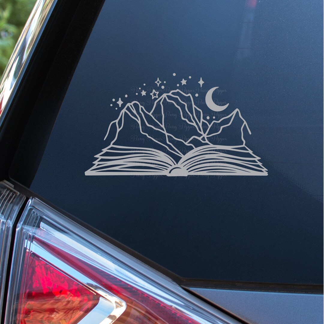 Adventure Book Club Car Decal | Reader Sticker - Etsy