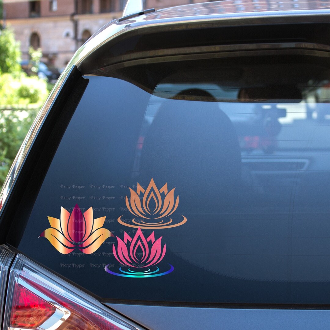 Lotus Flower Decals | Flower Car Decals | Car Sticker - Etsy
