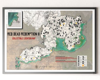 Full RDR2 Custom Print Map Video Game Map Wall Hanging Poster - Etsy