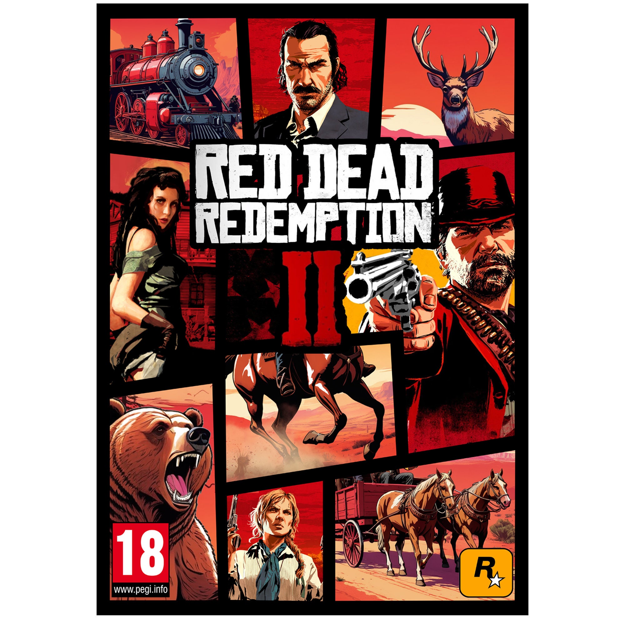 RDR2 Video Game Art Cover Poster Inspired by GTA V Wall Hanging Print ...