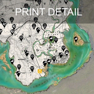 Full RDR2 Map Collectable Guide Hidden Location Print Video Game Wall ...