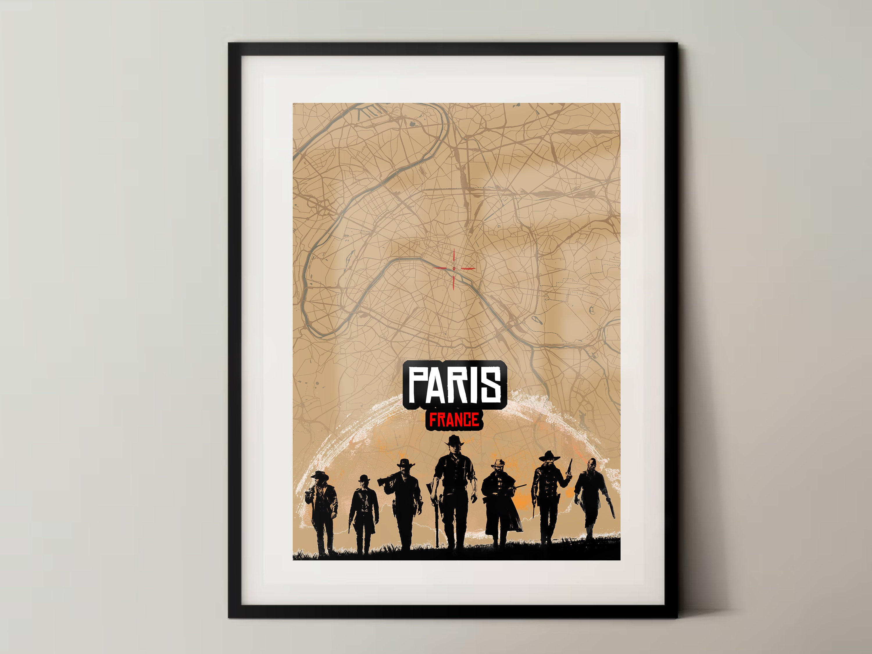 RDR2 Style Custom Map Prints, City Map, Video Game Map Wall Hanging ...