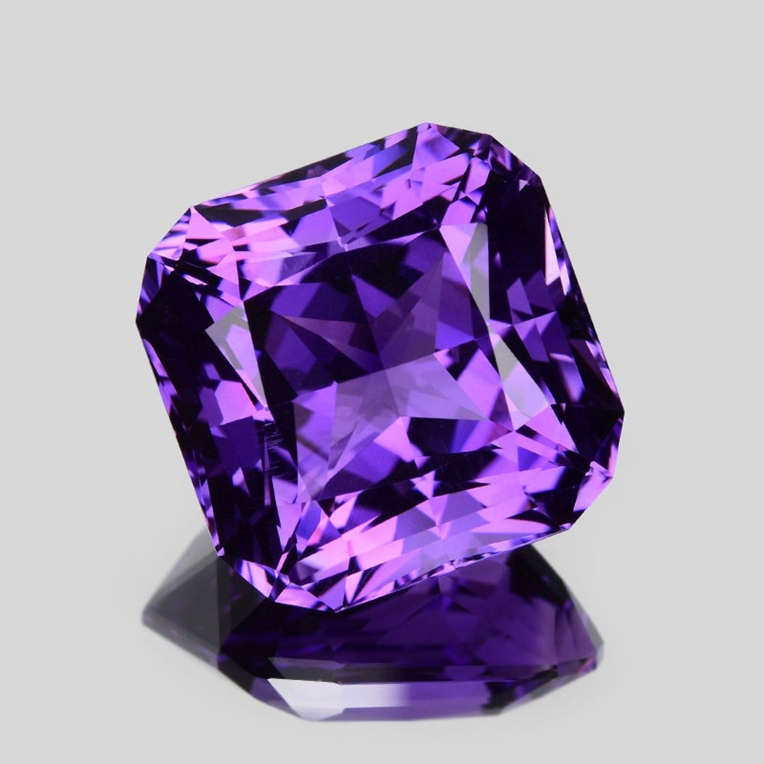6.72cts Stunning Natural Amethyst Radiant Custom Cut Loose Gemstone - Etsy