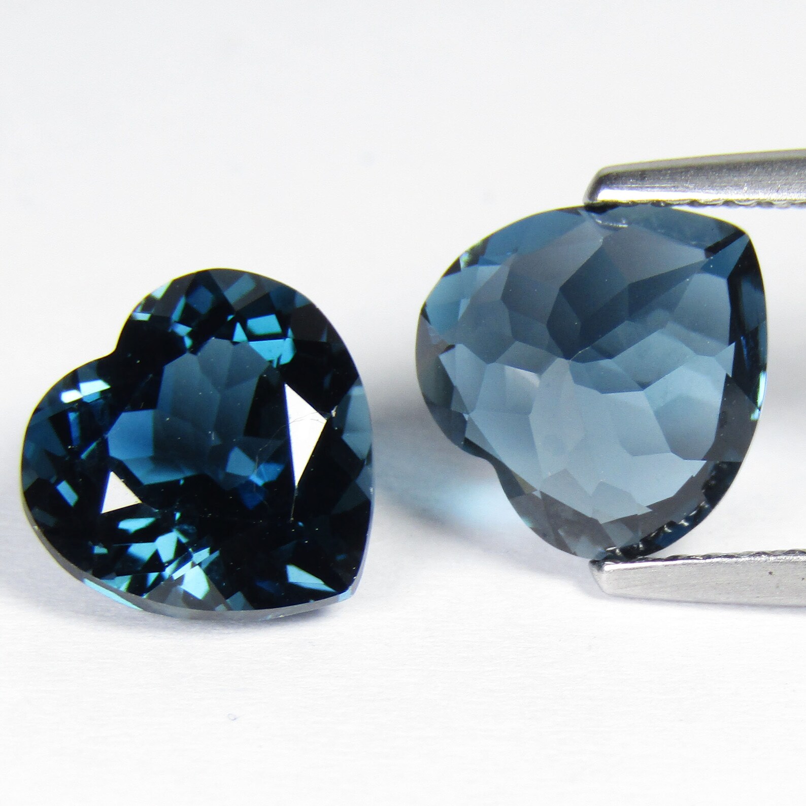 9.06cts Stunning Natural London Blue Topaz Heart Shape Matching Pair - Etsy