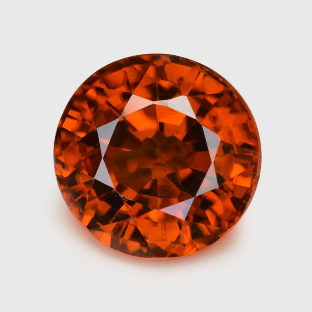 5.05cts Beautyful Natural Orange Zircon Round Cut Loose Gemstone - Etsy