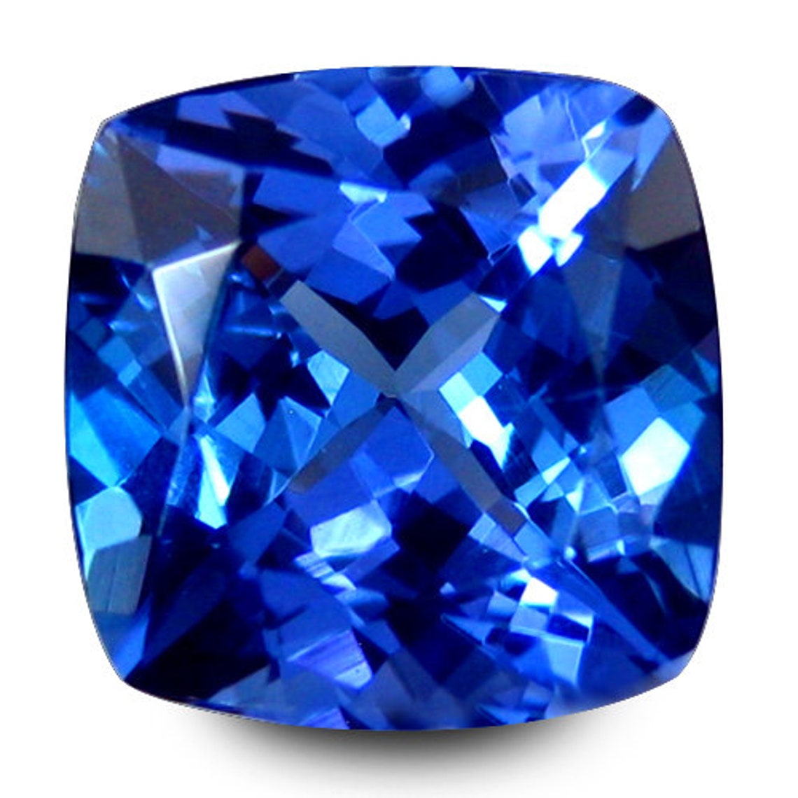 3.70cts Classic Natural Blue Color Tanzanite Master Cushion Cut Loose ...
